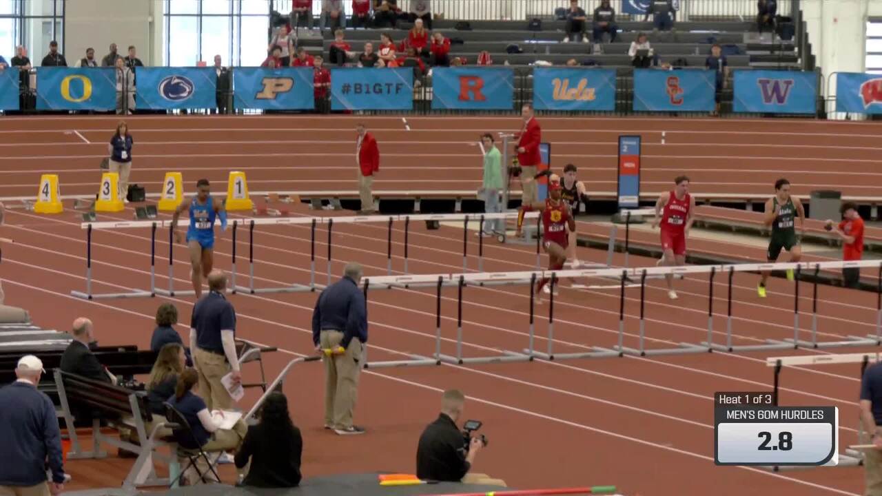 Big Ten Indoor Championships - Videos - Men's 60m Hurdles Prelim Heat 1 ...