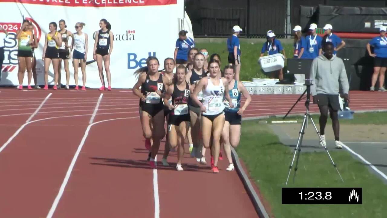 AthleticsCanada.TV - Videos - Women's U20 1500m Prelim Heat 2 - Bell Track & Field Trials 2024