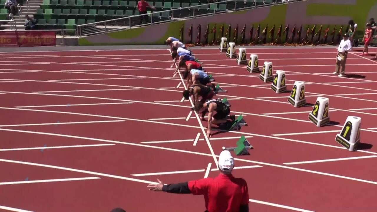 Oregon Relays presented by AthleticNET - OregonRelays.com - Videos - Boys 100m Prelim HEAT 1 ...
