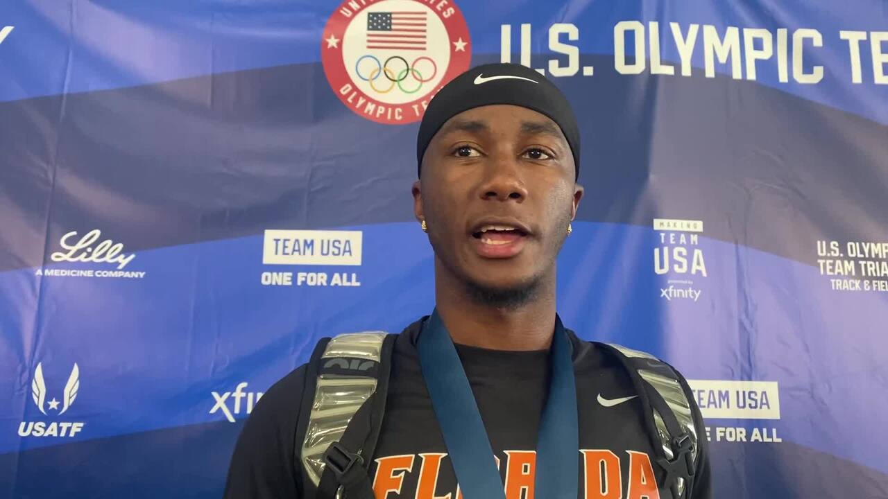 DyeStat.com - Videos - Malcolm Clemons 2nd Place Men's Long Jump - U.S. Olympic Team Trials 2024
