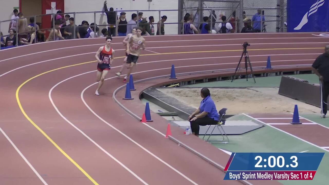 ArmoryTrack.org - Videos - Boys Sprint Medley Relay Varsity Section 1 ...
