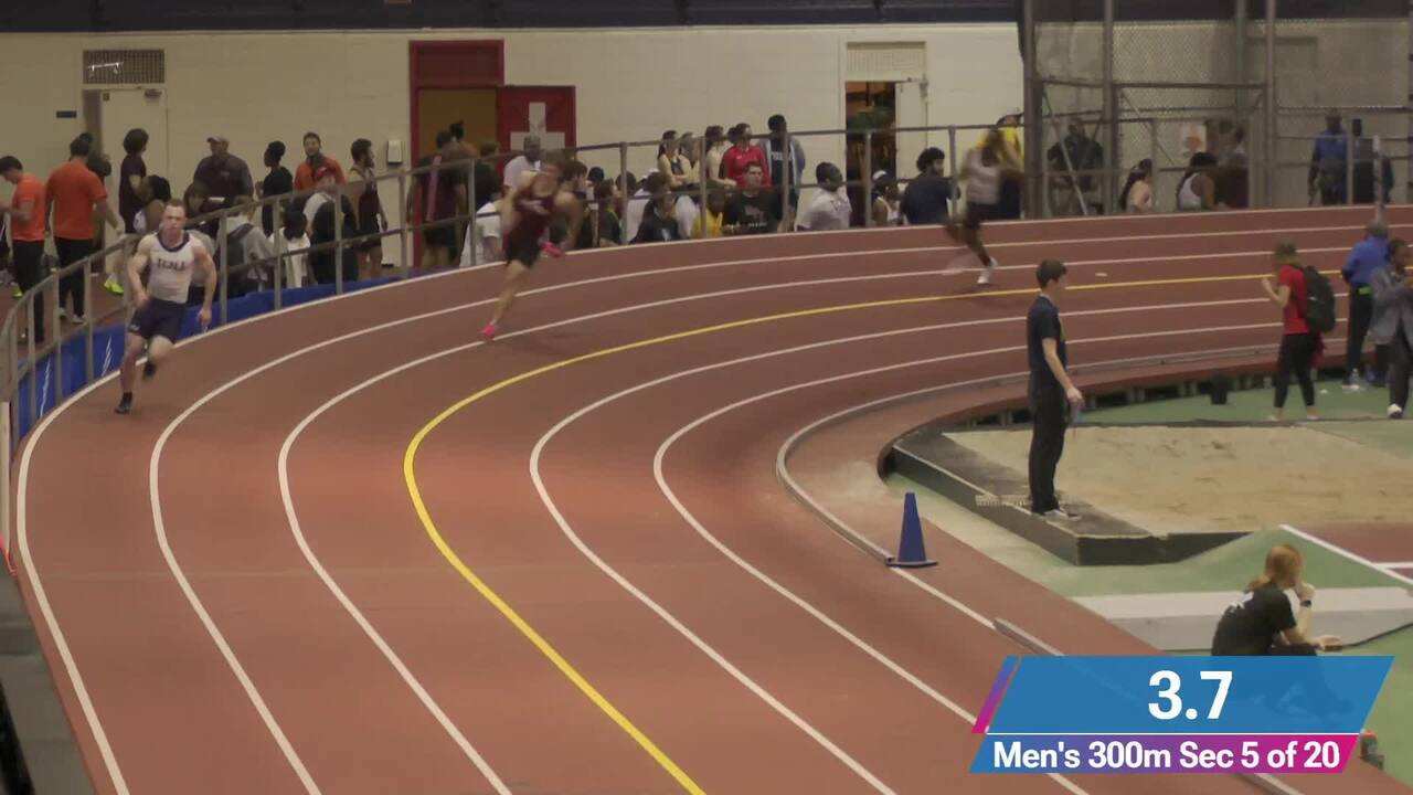 ArmoryTrack.org - Videos - Men 300 Meter Dash 4 - TCNJ Indoor Opener 2023