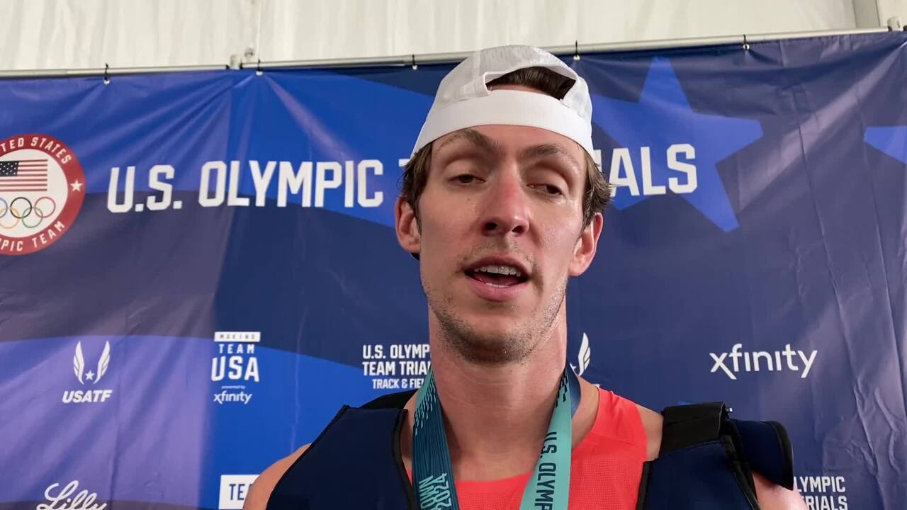 DyeStat.com - Videos - Malcolm Clemons 2nd Place Men's Long Jump - U.S. Olympic Team Trials 2024