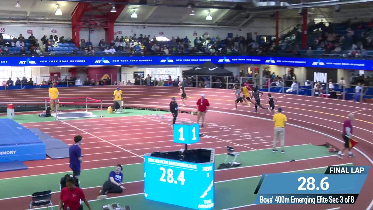 Nike Indoor Nationals - Videos - Boys 400m Emerging Elite Final Heat 3 - 2024 Nike Indoor Nationals
