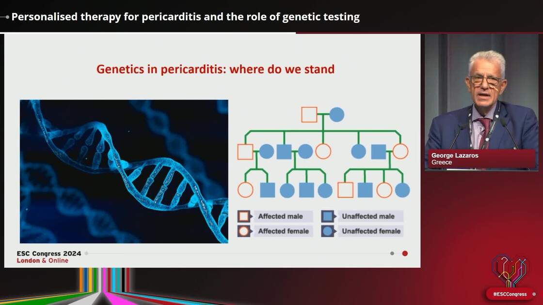 ESC 365 - Personalised therapy for pericarditis and the role of genetic ...