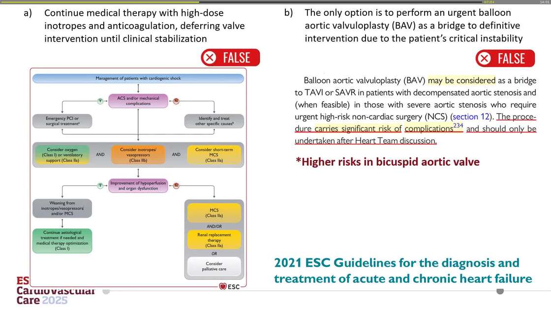 ESC 365 - Severe aortic valve stenosis with complicated with ...