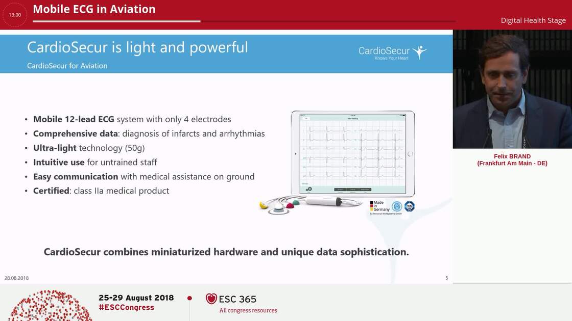 ESC 365 - Mobile ECG in Aviation