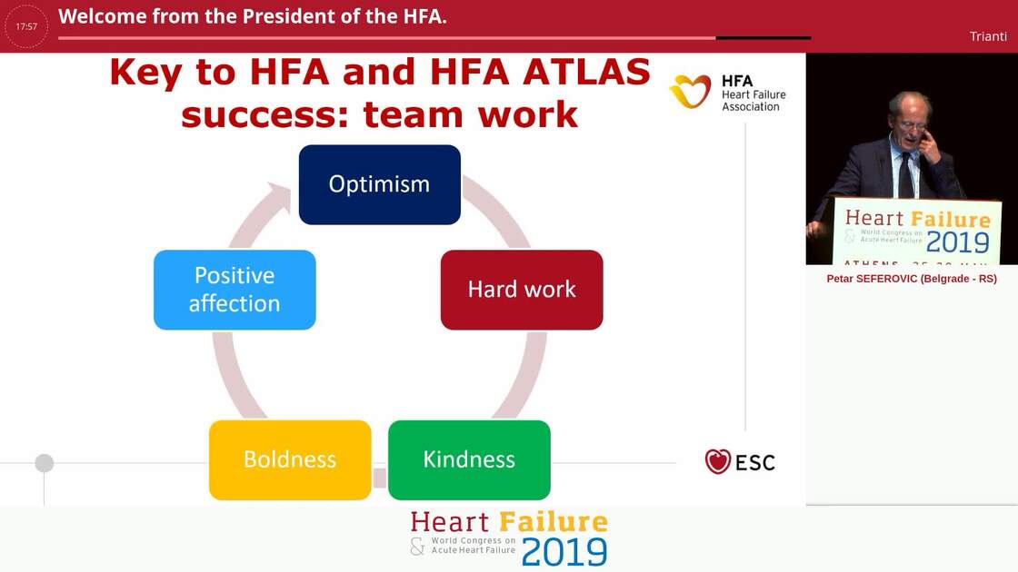 ESC 365 - Welcome from the President of the HFA.