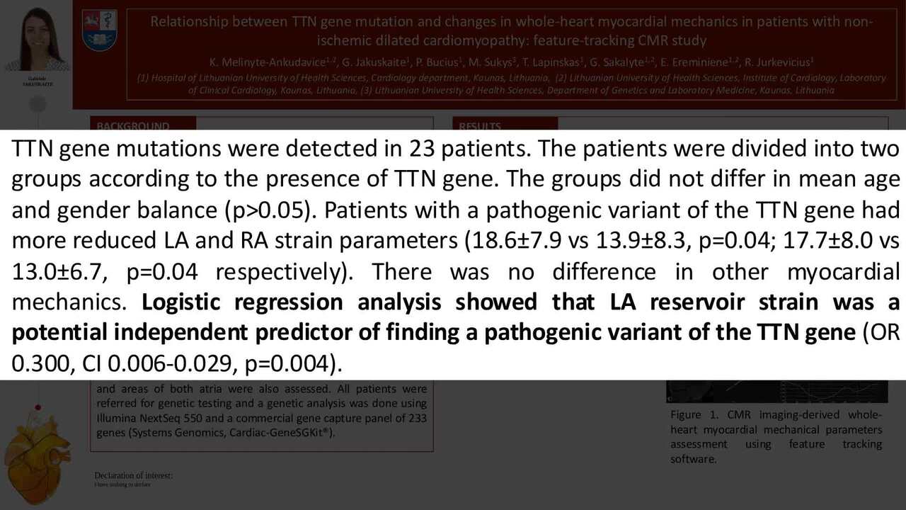 ESC 365 - Relationship between TTN gene mutation and changes in whole ...
