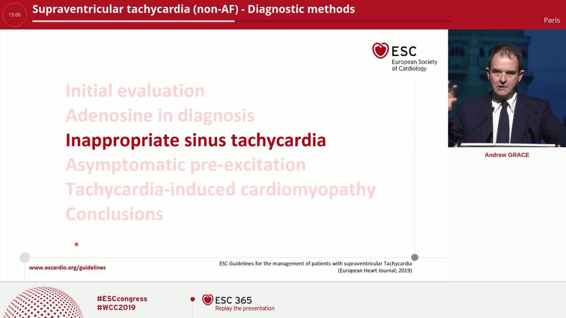 ESC 365 - Supraventricular tachycardia (non-AF) - Diagnostic methods