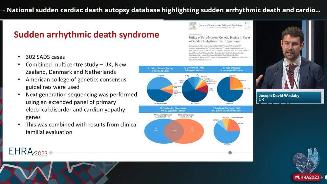 ESC 365 - National sudden cardiac death autopsy database highlighting sudden arrhythmic death ...