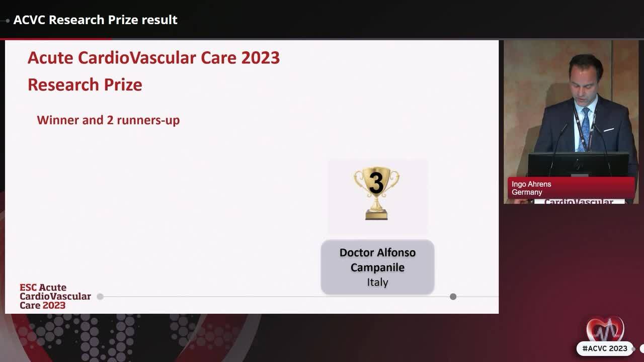 ESC 365 - ACVC Research Prize result