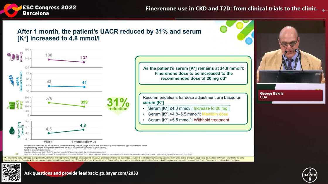 ESC 365 - Finerenone use in CKD and T2D: from clinical trials to the ...