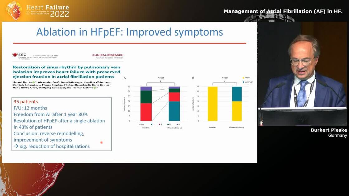 ESC 365 - Management of Atrial Fibrillation (AF) in HF.