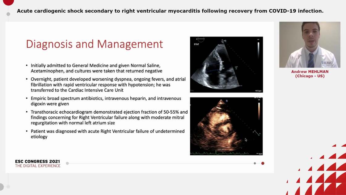 ESC 365 - Acute cardiogenic shock secondary to right ventricular ...