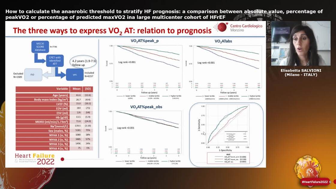 ESC 365 - How to calculate the anaerobic threshold to stratify HF prognosis: a comparison ...