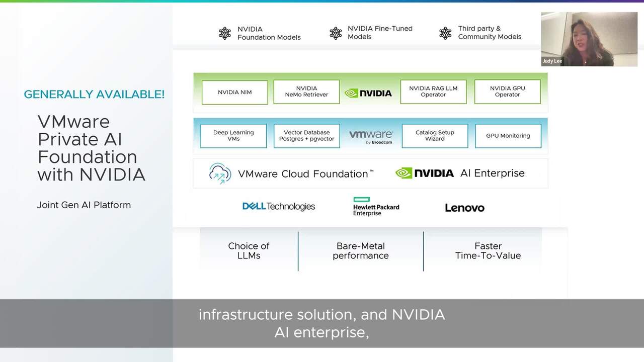 Announcing General Availability of VMware Private AI Foundation with NVIDIA