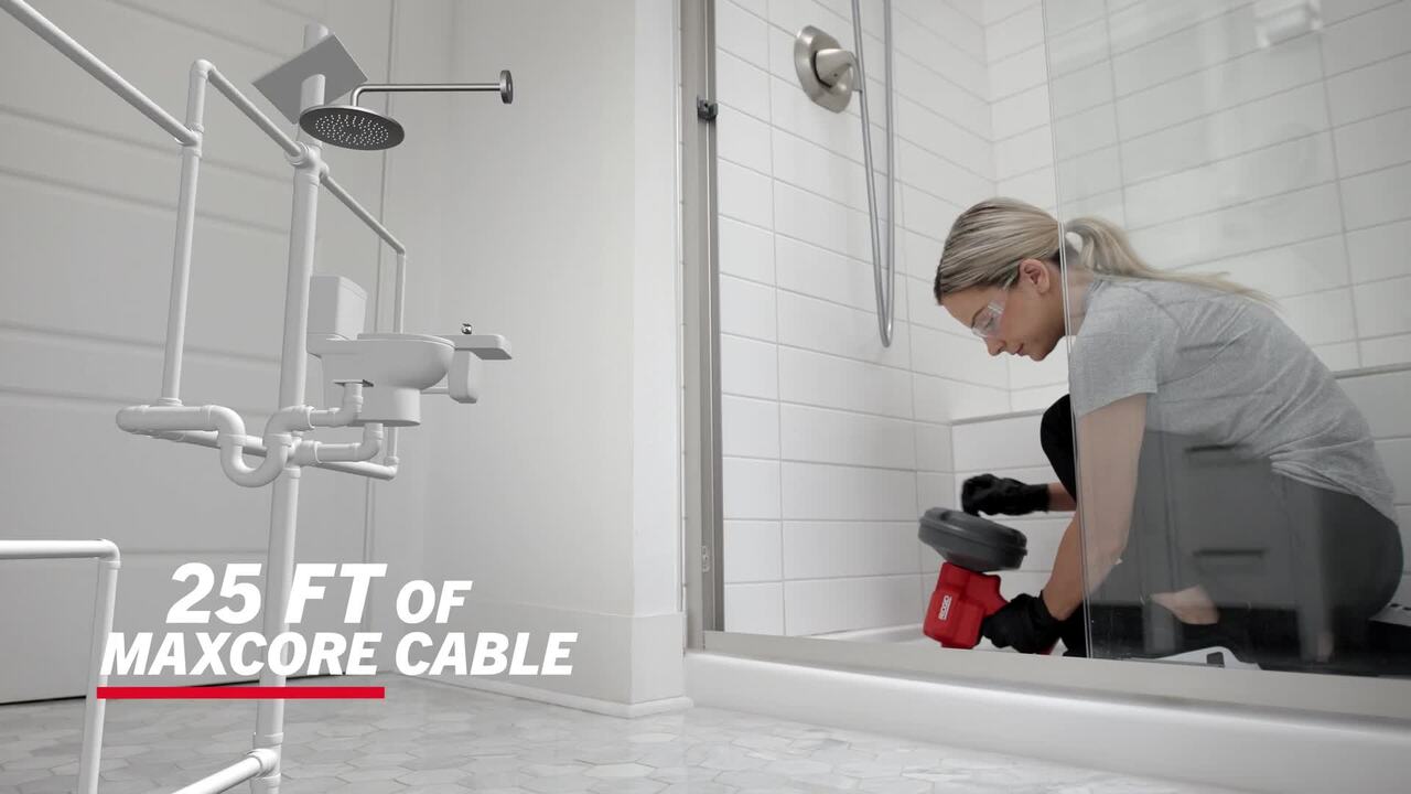 RIDGID EZ SPIN Drain Cleaning Snake Auger 80168 - The Home Depot