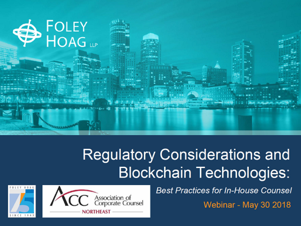 Regulatory Considerations And Blockchain Technology