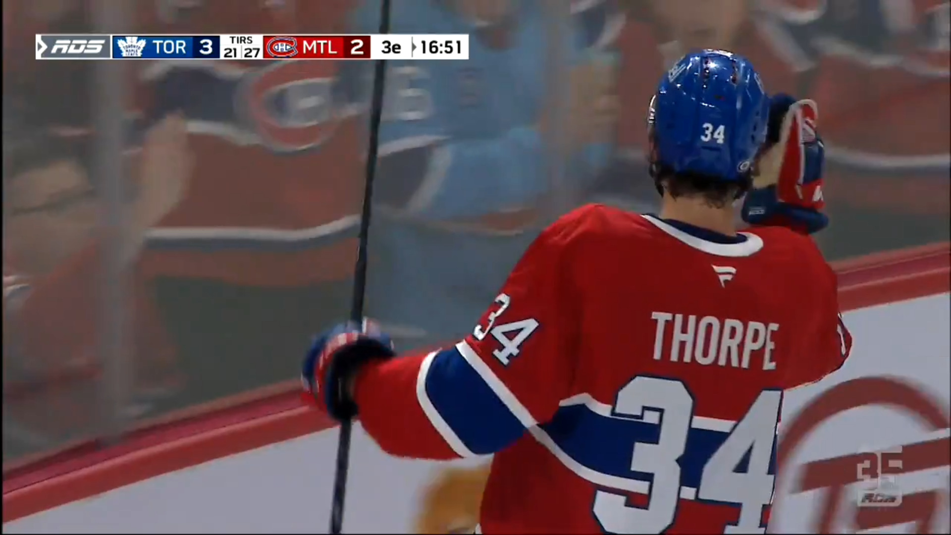 Un deuxième but en 24 heures pour le géant Tyler Thorpe