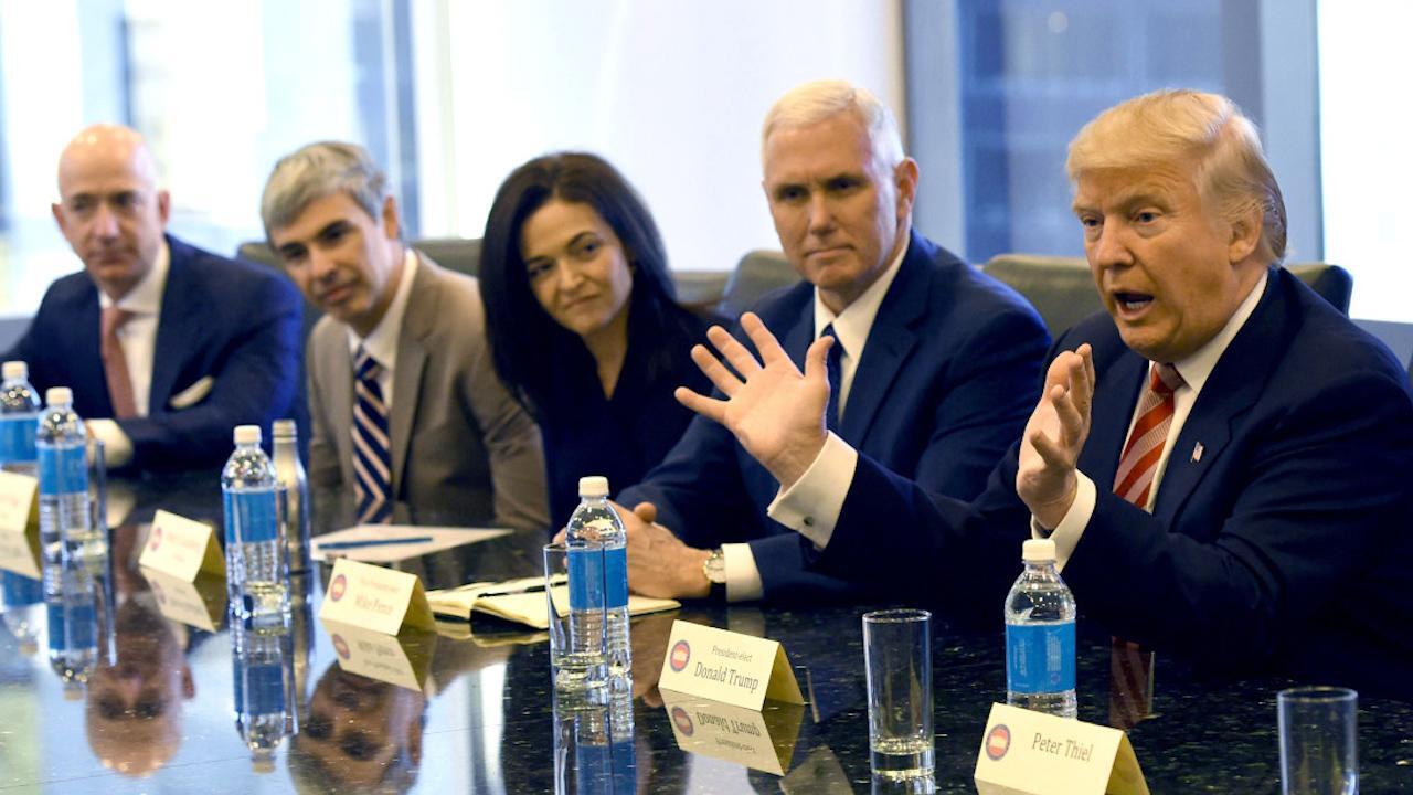 Trump pledges support to tech leaders: 'Call me ... we have no formal ...