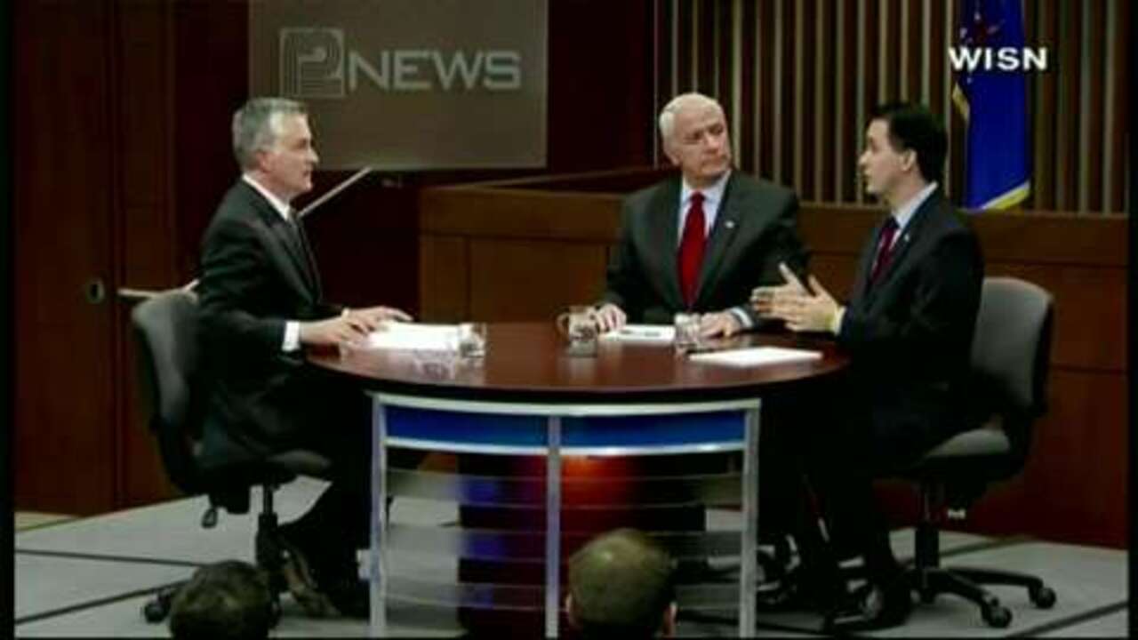 Walker, Barrett spar over collective bargaining - POLITICO