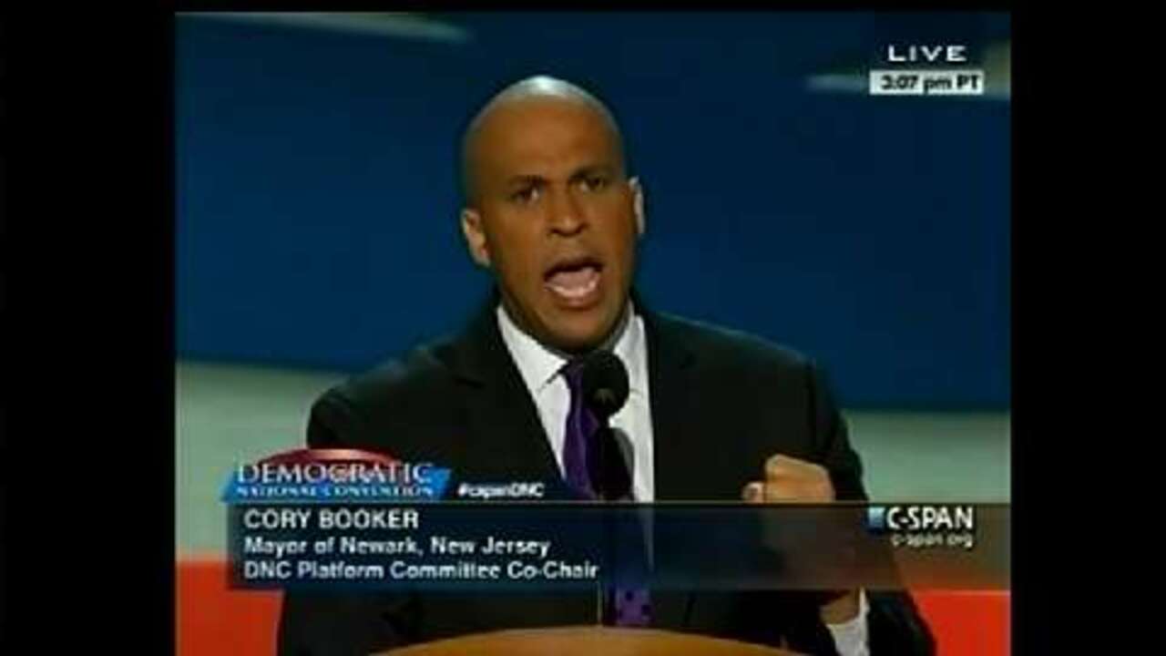 Mayor Booker lights up crowd at DNC - POLITICO