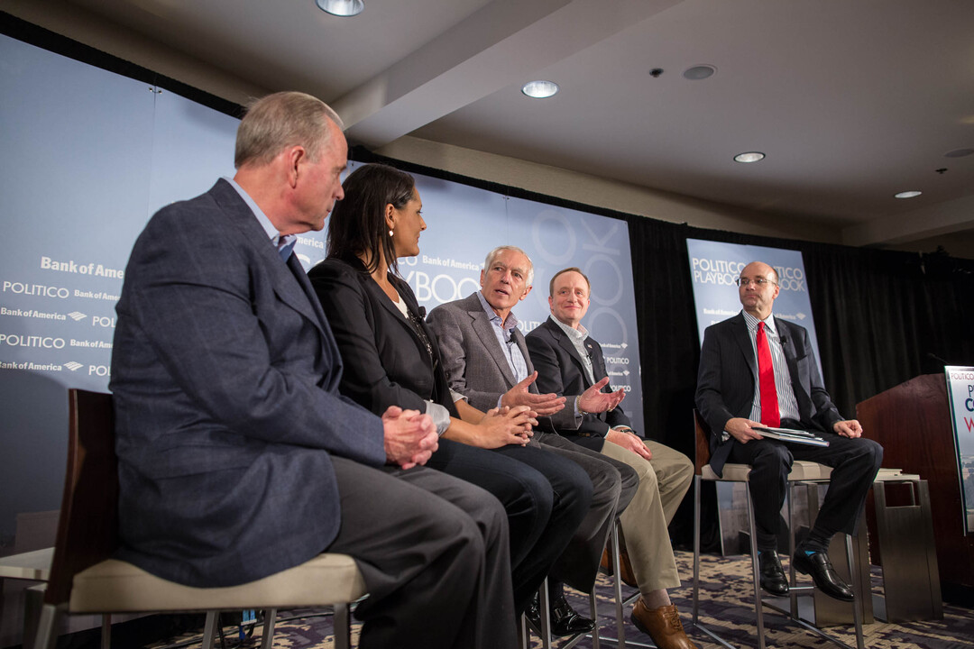 Clinton alumni Begala, Clark, Finney & McLarty at Playbook Cocktails ...