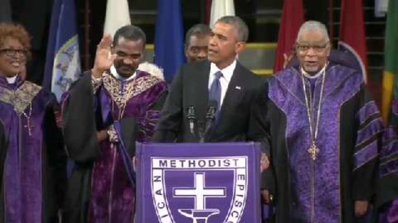 Obama sings Amazing Grace - POLITICO