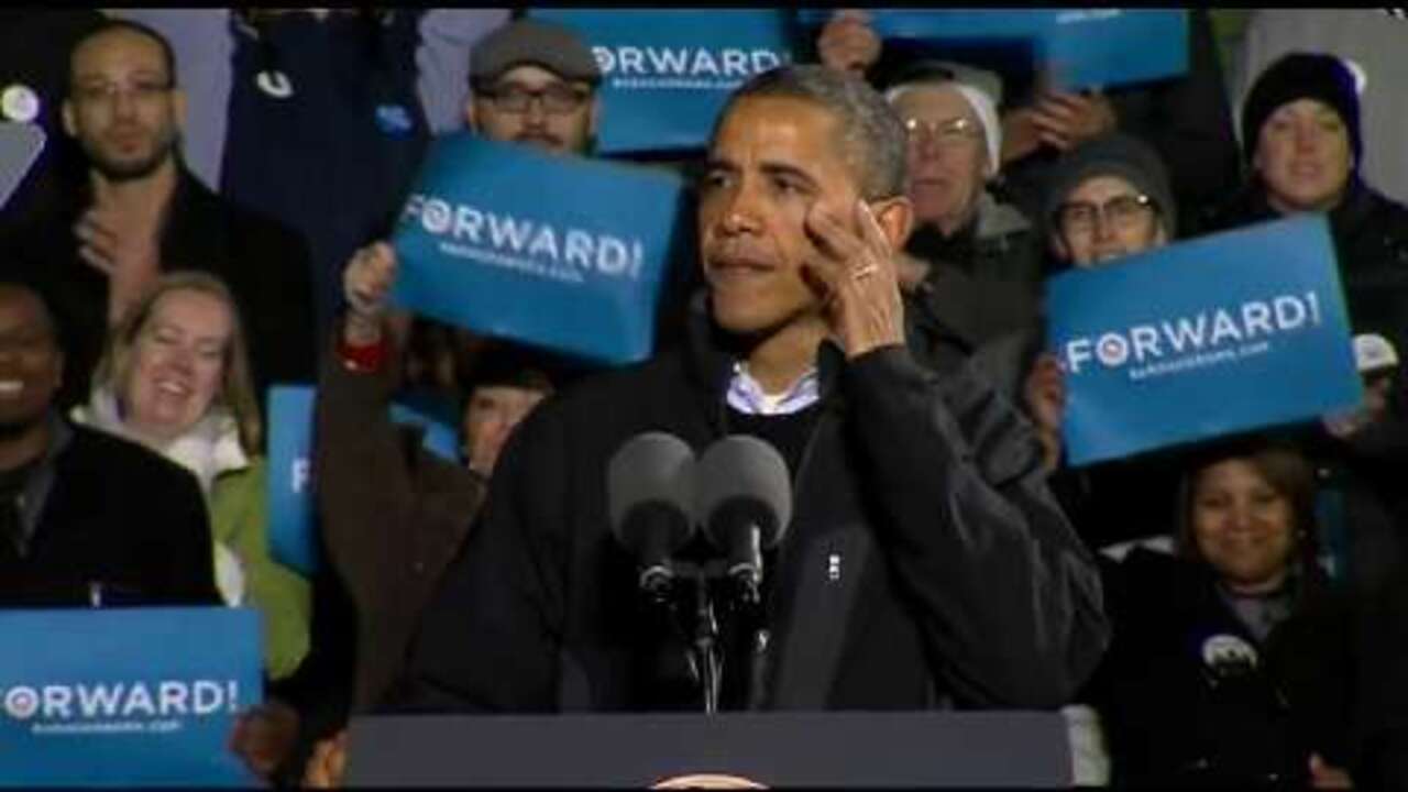 Obama tears up during final rally - POLITICO