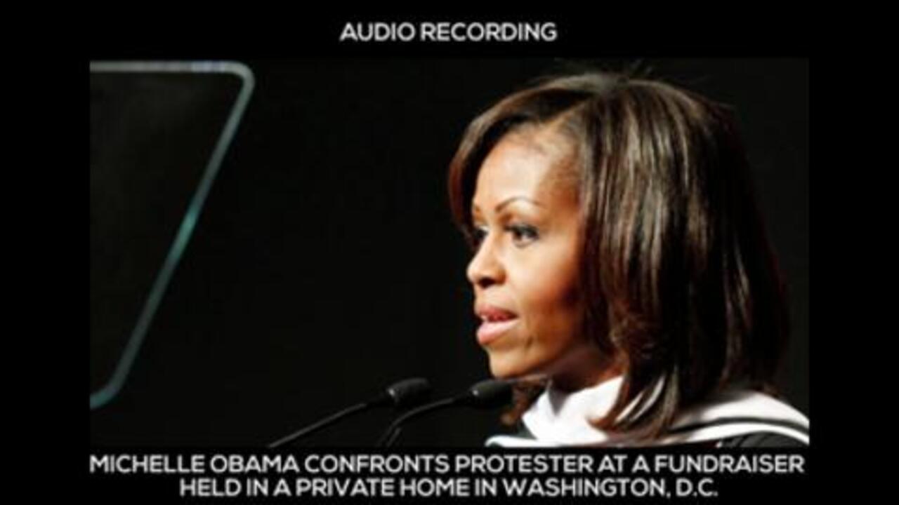 Michelle Obama confronts protester at private fundraising event - POLITICO