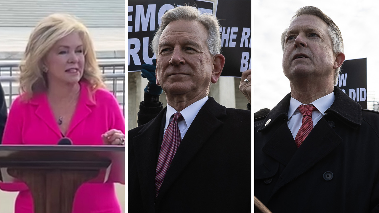 'What doesn't kill you': GOP senators fight for Trump outside SCOTUS ...