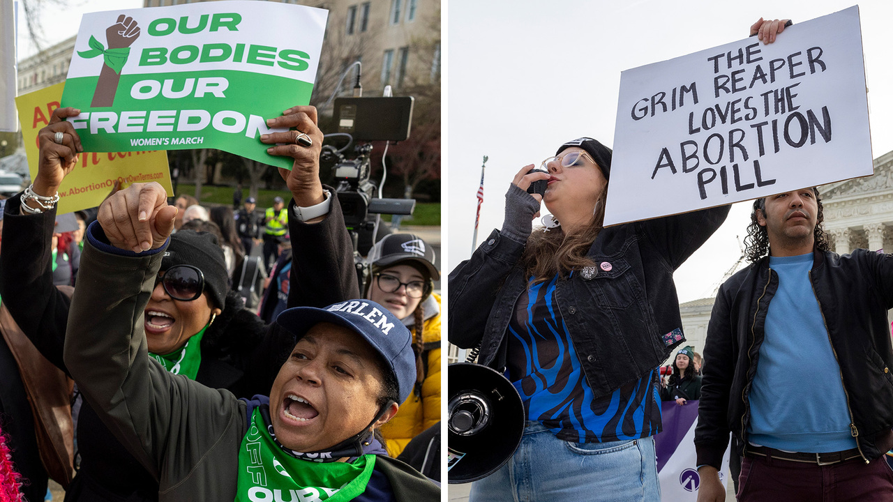 Activists protest outside Supreme Court abortion pill hearing - POLITICO