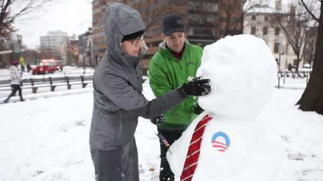 Snobama: Snow day sculptures in Dupont - POLITICO