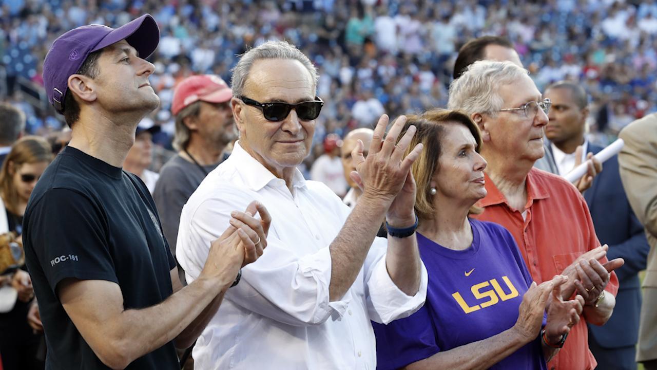 Congressional leaders promote unity at Congressional Baseball Game ...