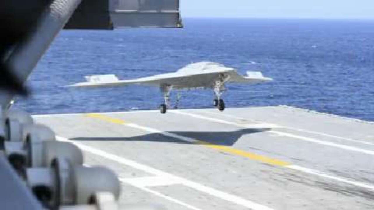 Stealth drone makes first carrier landing - POLITICO