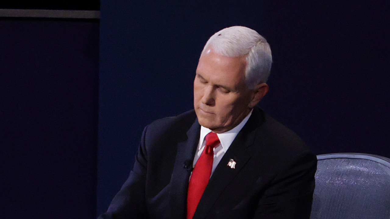 Fly lands on Pence's head during the debate - POLITICO