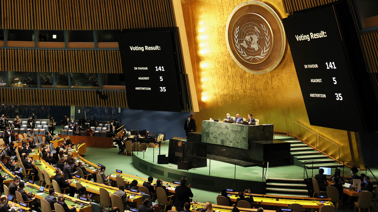 UNGA votes to condemn Russia for invasion of Ukraine - POLITICO