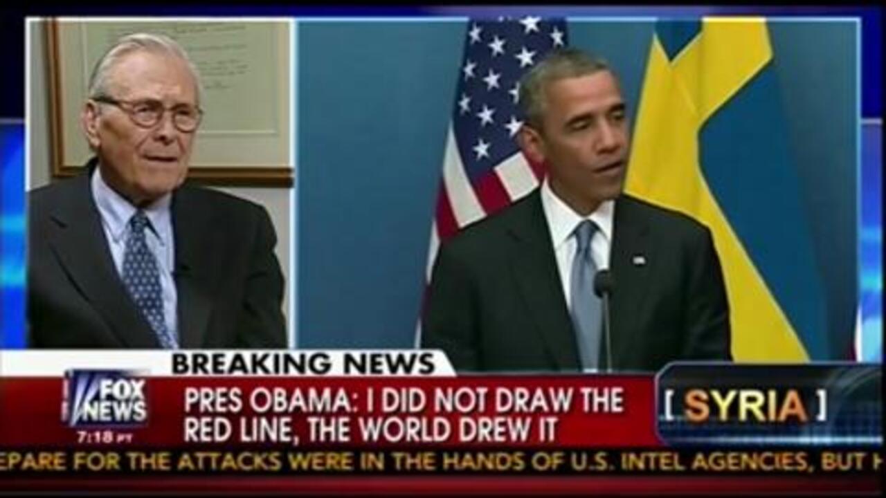 Donald Rumsfeld: President Obama ‘did draw’ red line - POLITICO