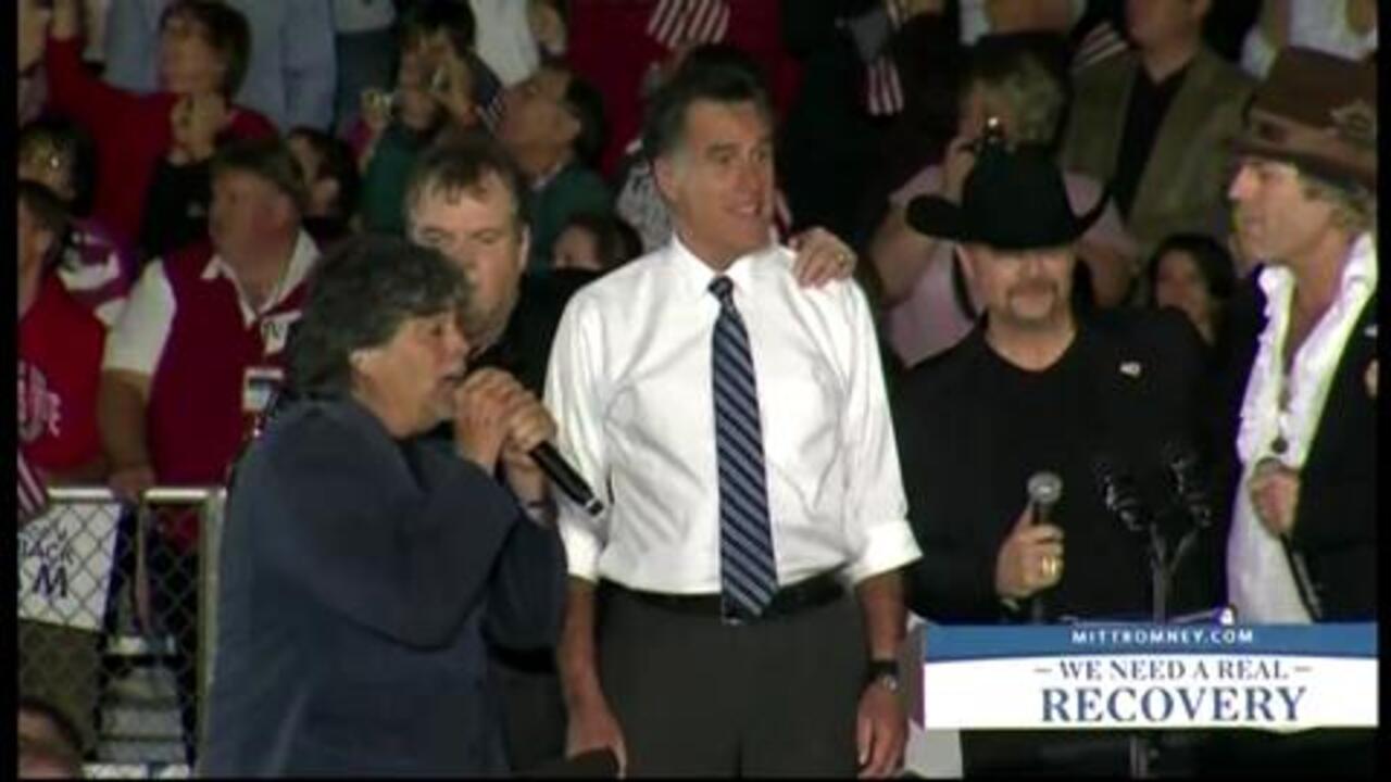 Musicians serenade Romney rally with Mitt's favorite song - POLITICO