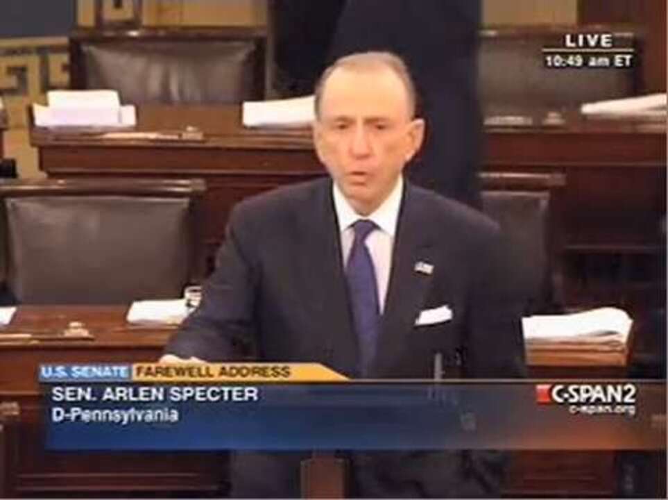 Arlen Specter's farewell speech - POLITICO
