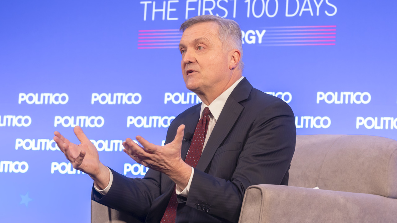 NRECA CEO Jim Matheson speaks at POLITICO Playbook The First 100 Days ...