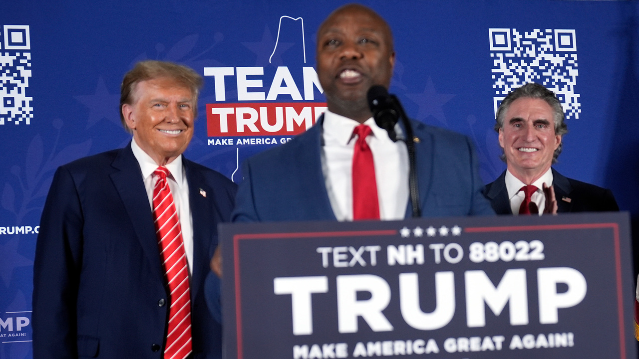 Trump comments on Tim Scott’s engagement at campaign event - POLITICO