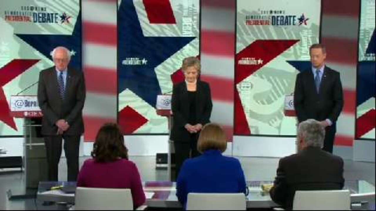 Democratic Debate 2015 Dickerson Opens Debate With Moment Of Silence
