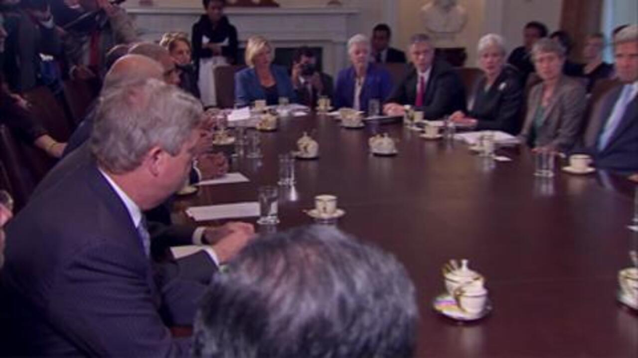 Obama holds cabinet meeting to discuss shutdown - POLITICO