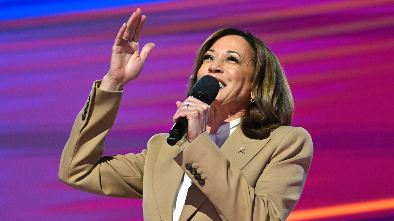 Harris surprises crowd with pep talk: DNC Day 1 - POLITICO