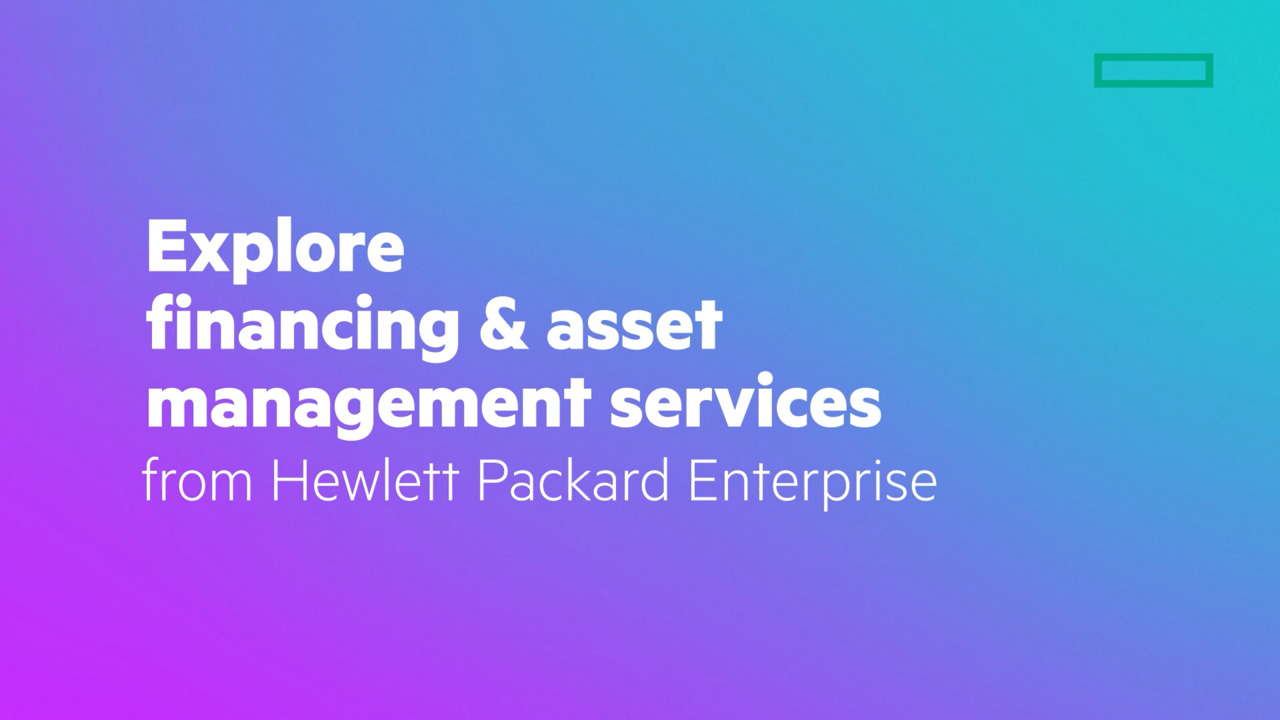 Financing & asset management services from HPE