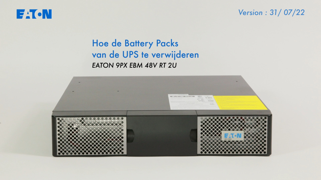 Het batterij-pack van de UPS vervangen Eaton 9PX-EBM-48V-RT-2U - Eaton ...