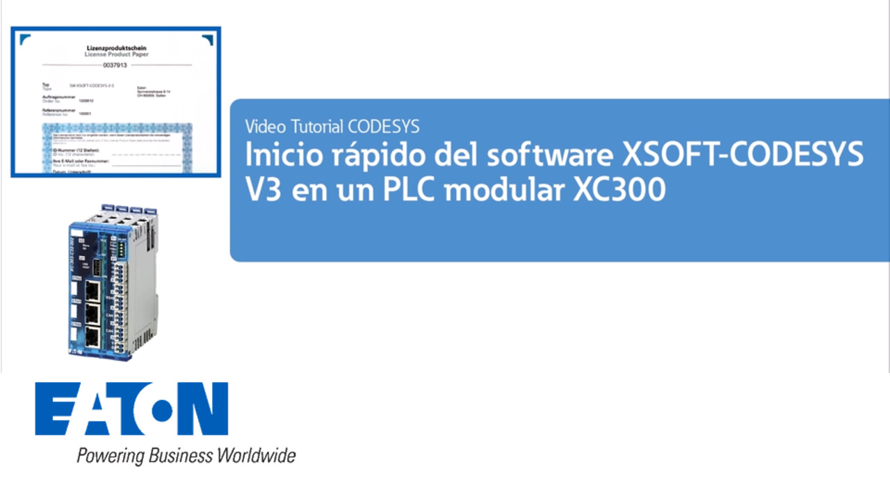 Inicio rápido del software XSOFT-CODESYS V3 en un PLC modular XC300 ...