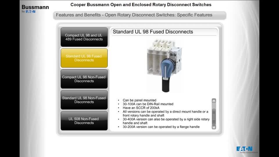 Bussmann series - Power Module Elevator Switch - Connecting Power ...